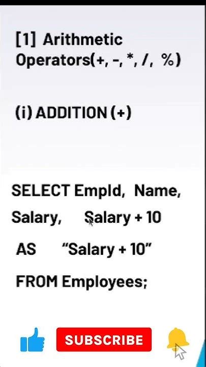 Mysql Operators 🔥viral🔥 Addition Operator Viral Addition Mysql