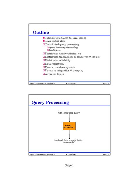 Query Processing In Distributed Database System Cs742 Distributed And Parallel Dbms Page 3 1