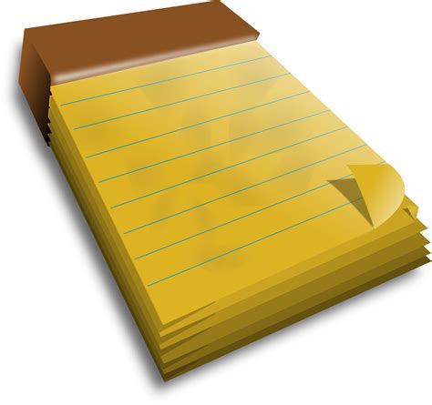 Yellow Notepad Png
