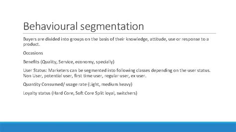 Segmentation Targeting And Positioning BBA III SEM Segmentation