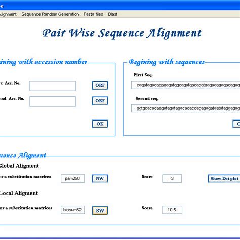 Pairwise Sequence Alignment Beginning With Sequences Download