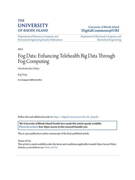 Fillable Online Enhancing Telehealth Big Data Through Fog Computing Fax Email Print Pdffiller