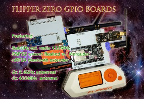 Flipper Zero Gpio Board W Esp32 Cc1101 Nrf24 3 Antennas 3 In 1 Etsy