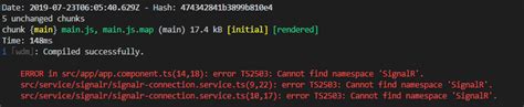 Angular 7 Signalr Cannot Find Namespace Signalr Because Tsconfig