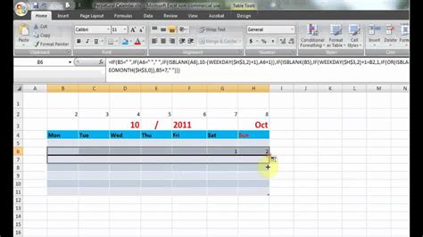 How to make Perpetual Calendar using formula in Excel 2007 - YouTube