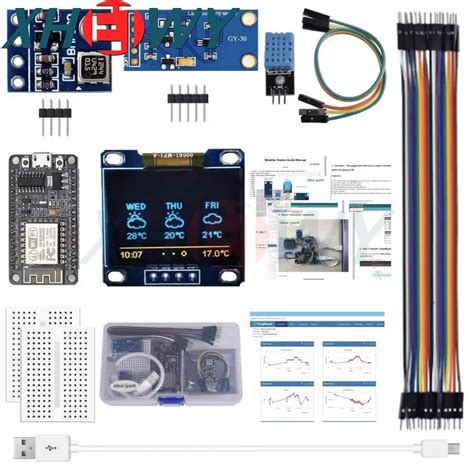 Esp8266 Weather Station Weather Instrument Kit Dht 11 Bmp 180 Bh1750 Sensor Nodemcu 0 96 Oledpng