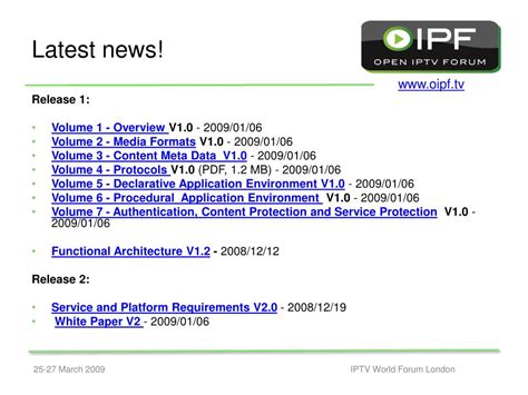 PPT The Open IPTV Forum PowerPoint Presentation Free Download ID