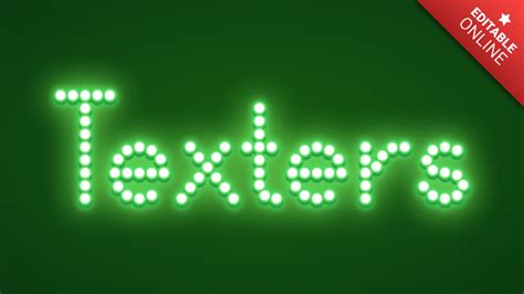 Texters Efecto Led Verde Generador De Efectos De Texto