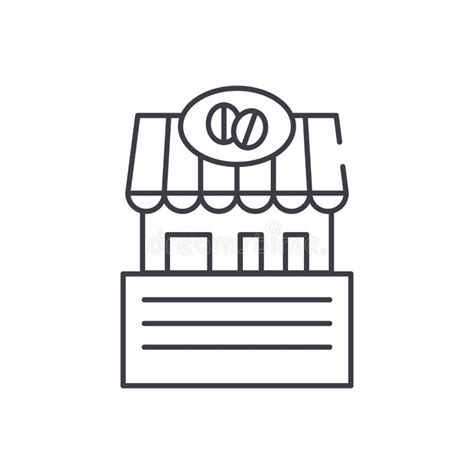 Cafe Line Icon Concept Cafe Vector Linear Illustration Symbol Sign
