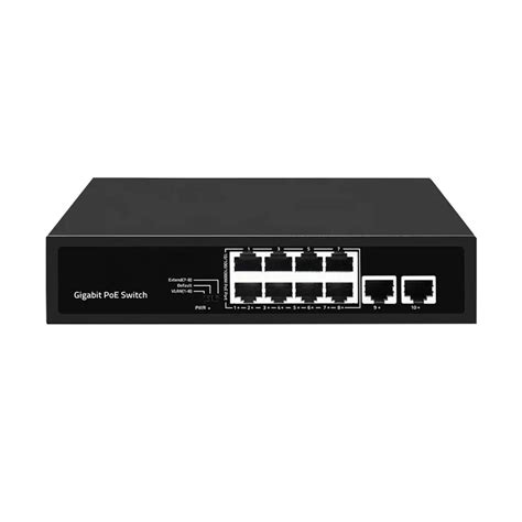 China 8 Port Ethernet Switch With 2 Gigabit Rj45 Port Uplink Poe Network Switch Manufacturers