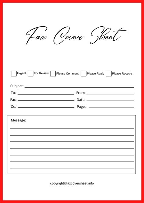 Attention Fax Cover Sheet Templates Printable In PDF Word