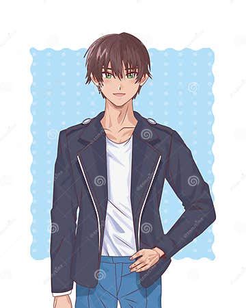 Young Boy Hentai Style Character Stock Vector Illustration Of Beauty