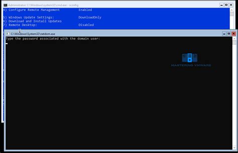 how to join windows server core to domain mastering vmware