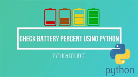 Check Laptopcomputer Battery Percent Using Python Python Project Youtube