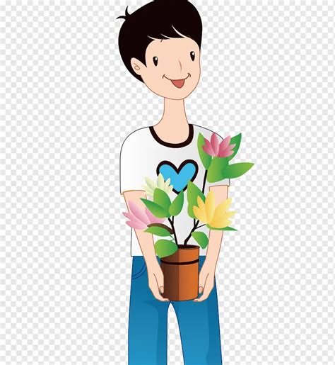 Рисунок Мальчик С Цветами 50 Фото