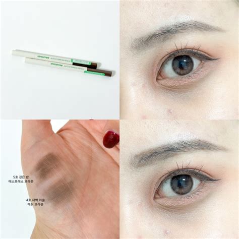 이니스프리 납작 아이브로우 펜슬 추천 4호 새벽이슬 애쉬브라운 5호 깊은밤 에스프레소 브라운 네이버 블로그