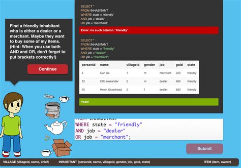 sql island in english answers and solutions