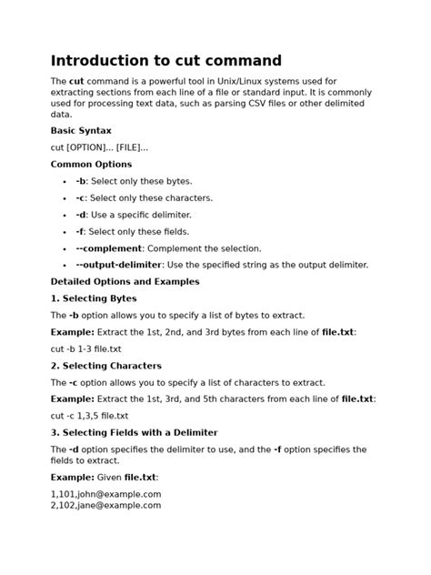 Linux Basic Introduction To Cut Awk Grep And Sed Pdf Software Engineering Computing