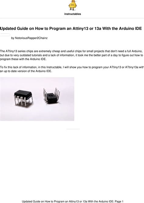 Updated Guide On How To Program An Attiny Or A With The Arduino IDE