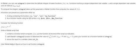 Solved Computes The Integral Of The Function F X ﻿from A 1
