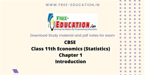 Statistics Class 11 Chapter 1 Introduction Notes Wisdom Techsavvy Academy