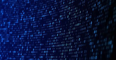 Digital Data Stream Binary Code Matrix With Numbers Moving On Screen