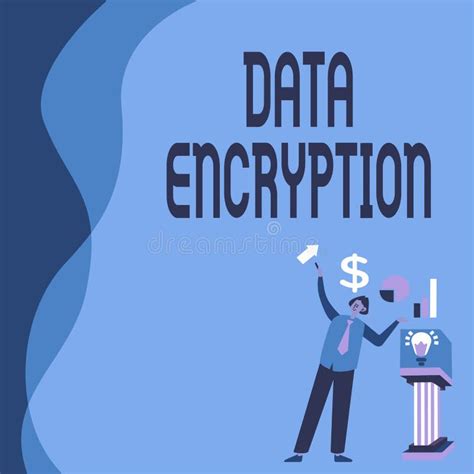 Text Caption Presenting Data Encryption Business Concept Symmetrickey Algorithm For The