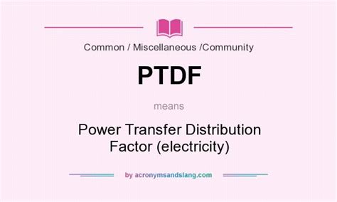 Ptdf Power Transfer Distribution Factor Electricity In Common Miscellaneous Community By