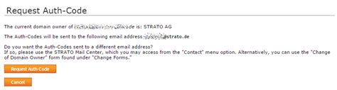 How Can I Request The Auth Code For My Server S Domains