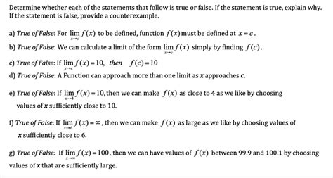 solved determine whether each of the statements that follow