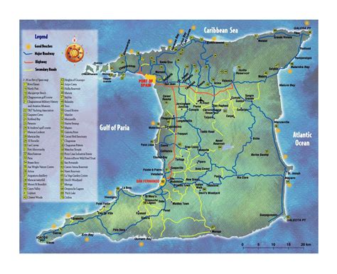 Printable Map Of Trinidad And Tobago