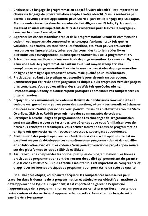 Comment apprendre à coder En suivant ces étapes vous pourrez acquérir les compétences