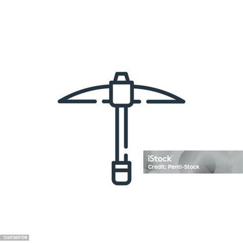 흰색 배경에서 격리된 마이닝 벡터 아이콘입니다 개요 웹 사이트 디자인 및 모바일 응용 프로그램 개발을위한 얇은 라인 마이닝 아이콘 얇은 선 마이닝 윤곽선 아이콘 벡터