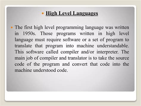 Programming Languages Of Computer Pptx Programming Languages Computing