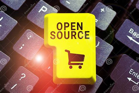 Text Sign Showing Open Source Conceptual Photo Denoting Software Which