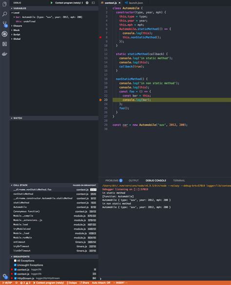 Debugger Window Local Variable This Is Undefined In Arrow Function