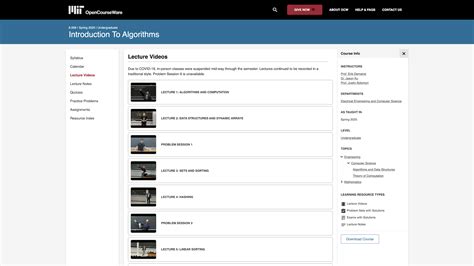 Introduction To Algorithms Mit Opencourseware Online Playground