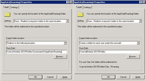 Redirected Appdata Windows 7