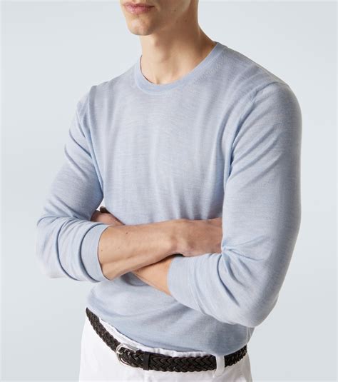 Argentina Cashmere And Silk Sweater In Blue Fedeli Mytheresa