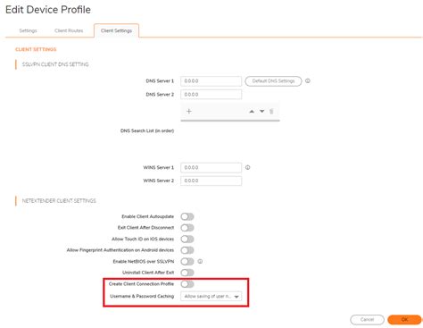 How Can I Save The User Name And Password In The Netextender On Sonicos Sonicwall