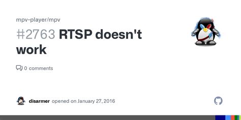 Rtsp Doesnt Work · Issue 2763 · Mpv Playermpv · Github