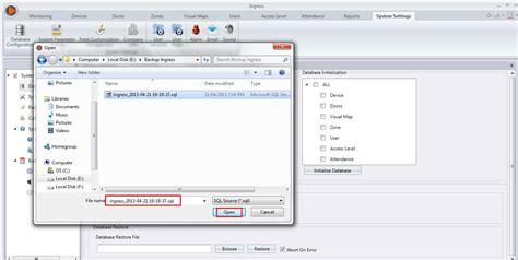 How To Backup And Restore Database In Ingress Fingertec Technical Blog