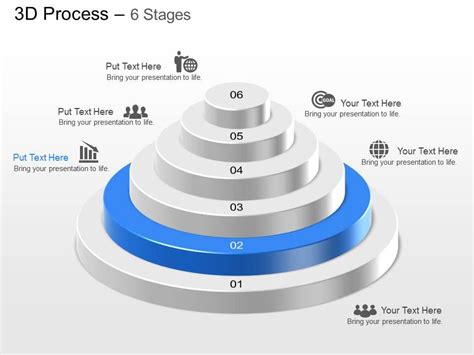 Six Staged Circular Process Diagram With Icons Powerpoint Template Slide PowerPoint Design