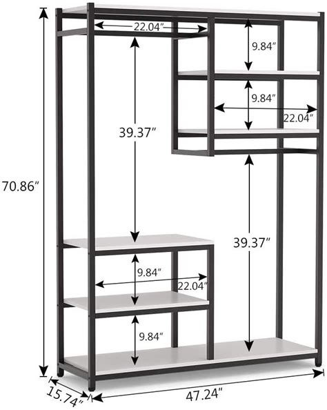 Tribesigns 47 Free Standing Closet Organzier Double Hanging Rod