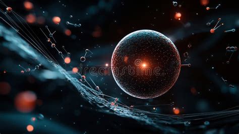 Dynamic Molecular Structure Visualization Science Lab Digital Art Abstract Space Close Up