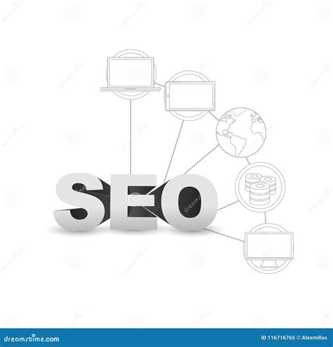 Seo Technology Flat Illustration Technology Concept Stock Illustration