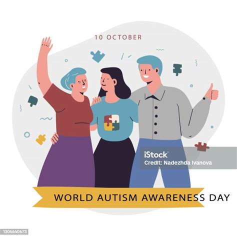 손으로 그린 세계 자폐증 인식 일 일러스트 벡터 일러스트 자폐증에 대한 스톡 벡터 아트 및 기타 이미지 자폐증 기민 주 Istock