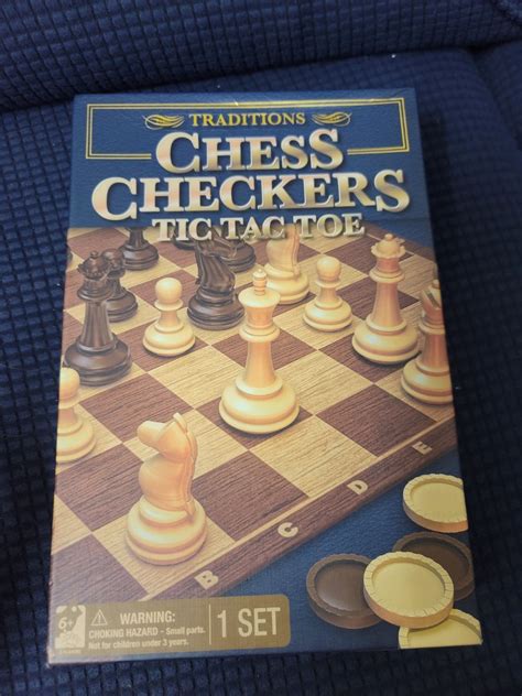 3 In 1 Chess Checkers Tic Tac Toe Hobbies And Toys Toys And Games On