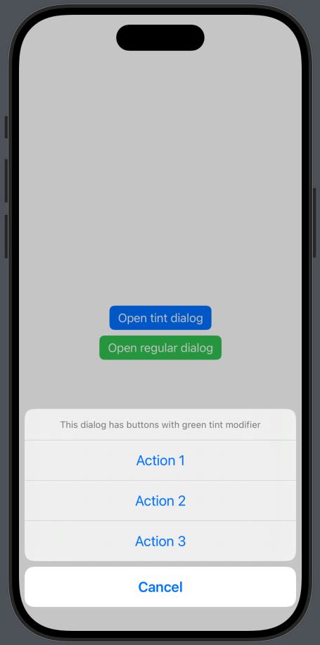 swiftui how to style buttons in confirmation dialog in ios 18