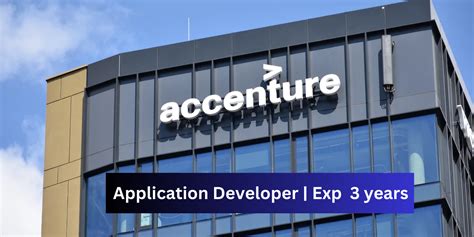 Accenture Hiring Application Developer Exp 3 Years Apply Now